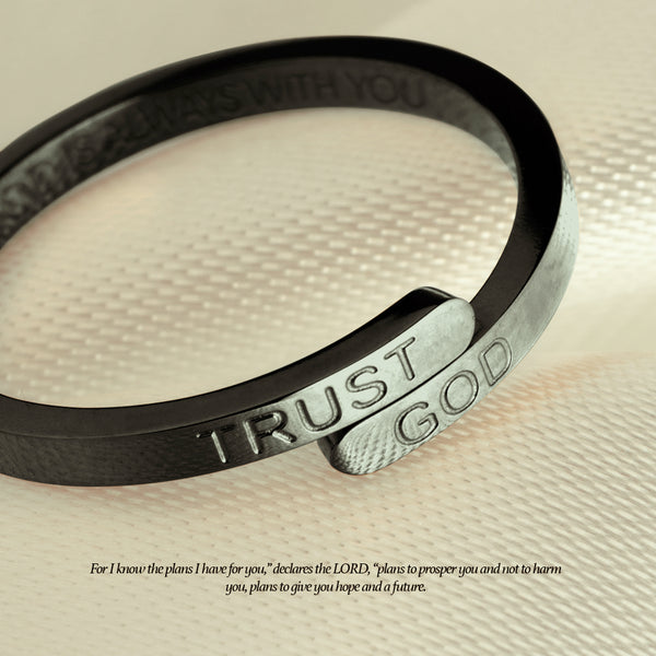 Black Trust God Ring (Adjustable size) – trustgodring